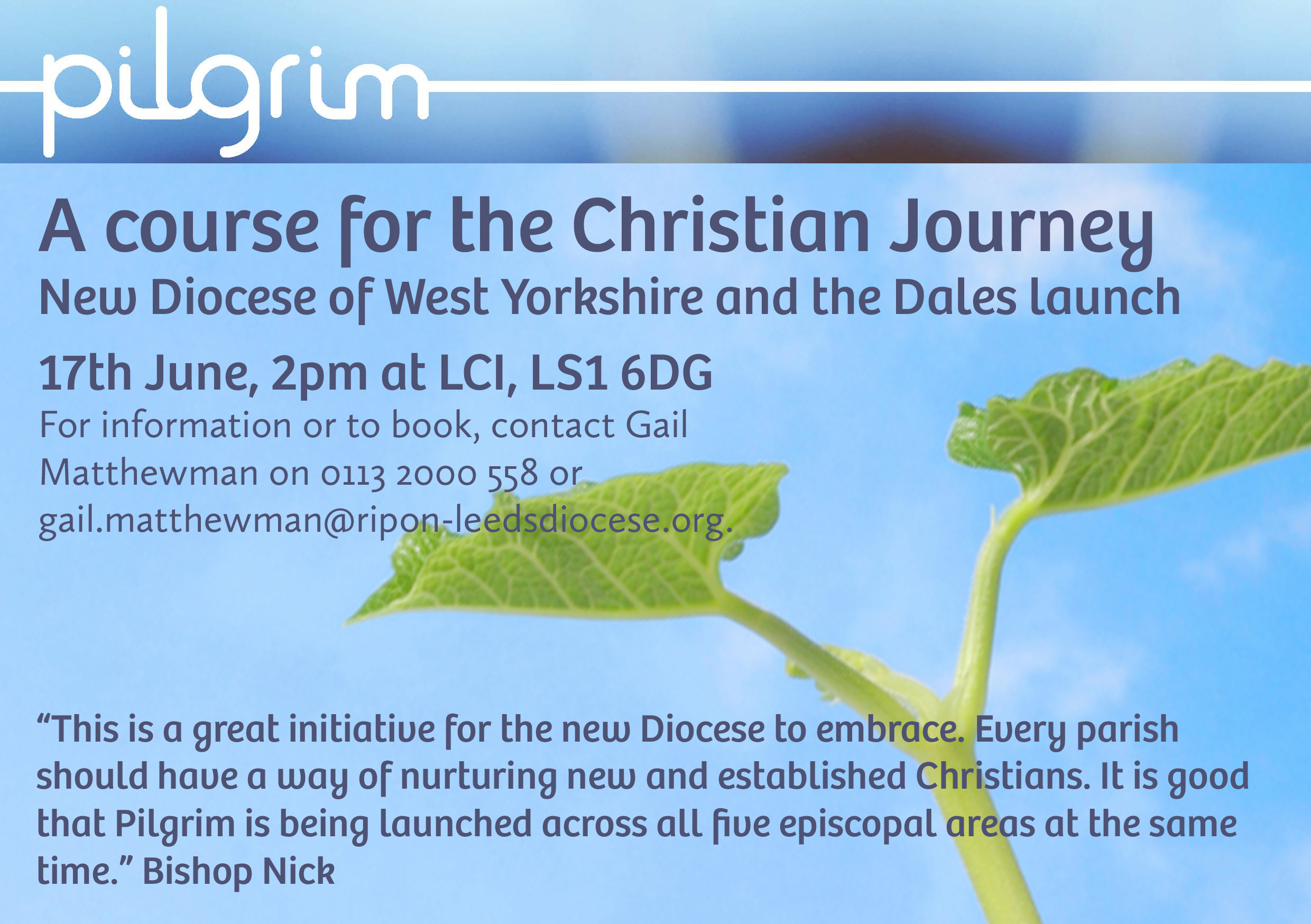 Pilgrim – A course for the Christian Journey | Leeds Church Institute